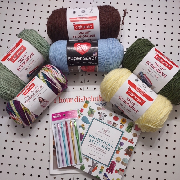 susan bates | Other | Crochet Starter Kit Yarn Needles Books | Poshmark